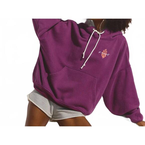 Free People | Tops | New Free People Final Call Logo Hoodie In Deep ...